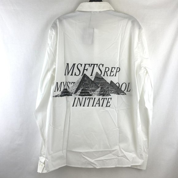MSFTSrep | Shirts | Msftsrep Mystery School Print Cotton Buttonup Shirt ...